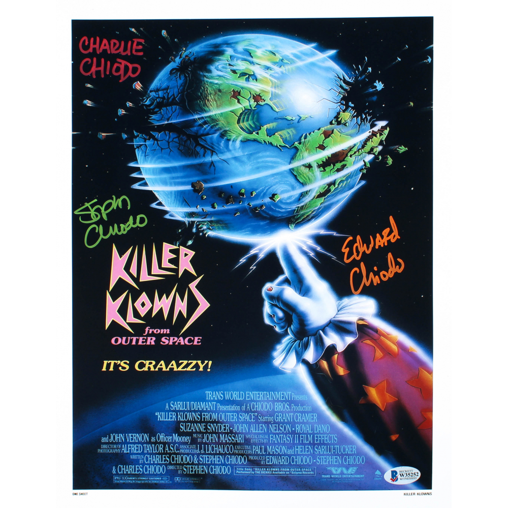 Stephen Chiodo, Charlie Chiodo, & Edward Chiodo Signed "Killer Klowns ...