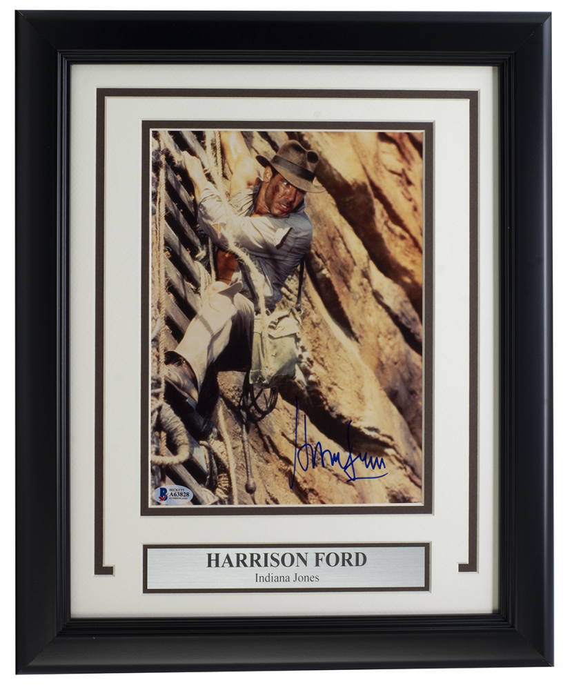 Harrison Ford Signed "Indiana Jones" 11x14 Custom Framed Photo Display ...