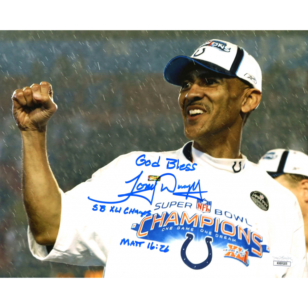 Tony Dungy Signed Colts 8x10 Photo with Multiple Inscriptions (JSA COA ...