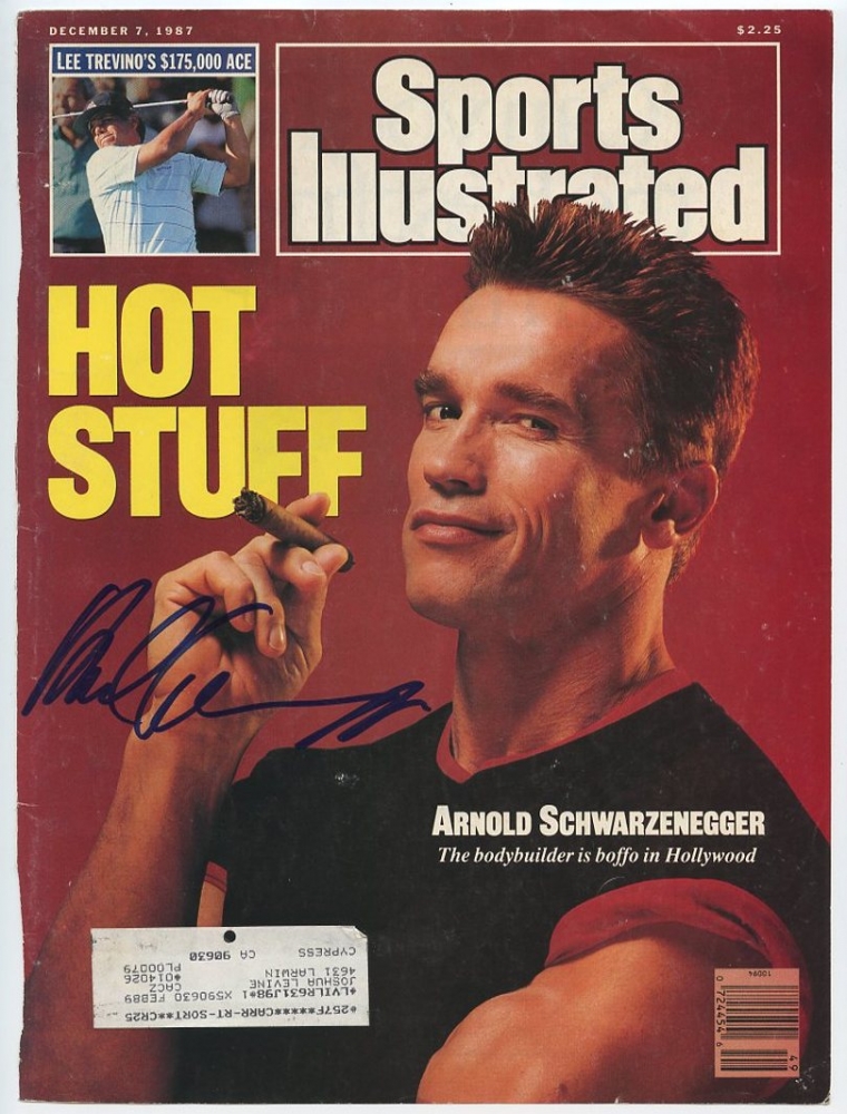 Arnold Schwarzenegger Signed Vintage 1987 Sports Illustrated Magazine ...