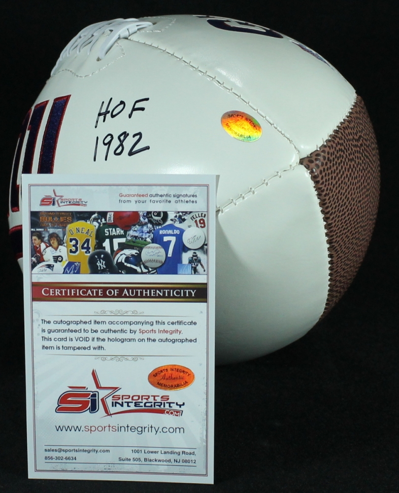 Sam Huff Signed Giants Logo Football Inscribed "HOF 1982" (SI COA ...