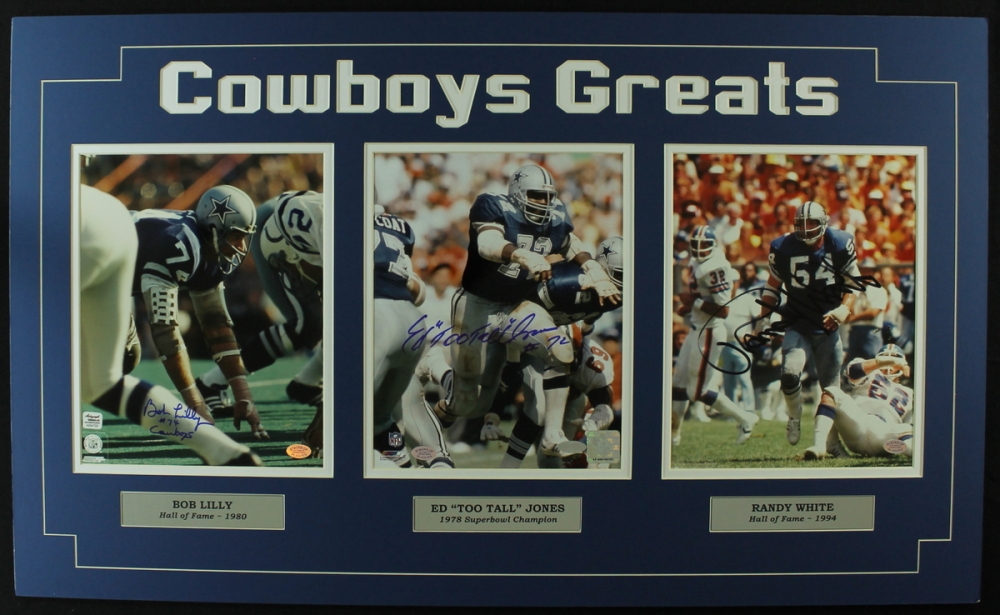 Randy White, Bob Lilly & Ed "Too Tall" Jones "Cowboys Great" Signed ...