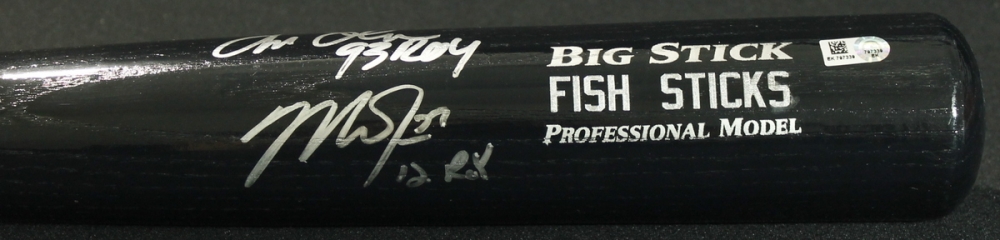Mike Trout & Tim Salmon Signed Custom Engraved "Fish Sticks" Rawlings ...