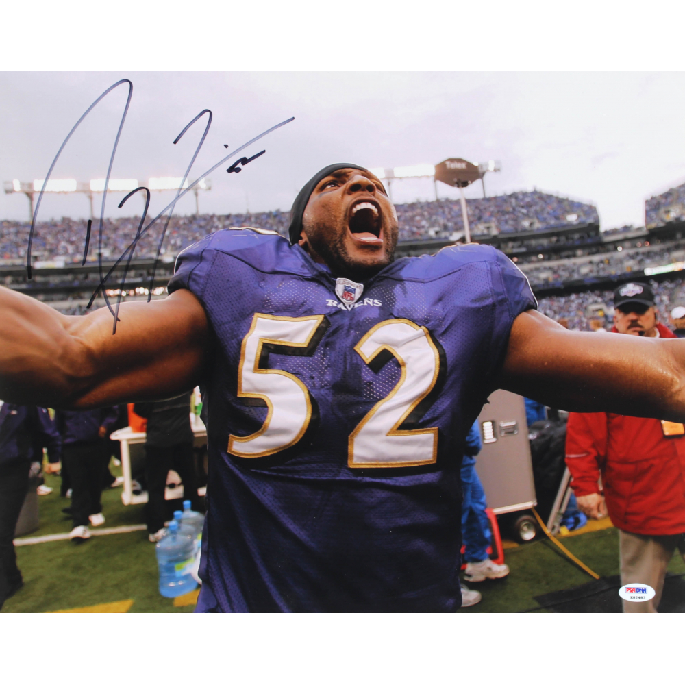 Ray Lewis Signed Ravens 16x20 Photo (PSA COA) | Pristine Auction