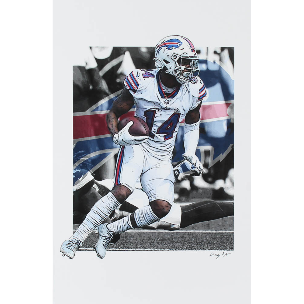Stefon Diggs - Bills - Jeff Lang 11x17 Signed Limited Edition Art Print ...