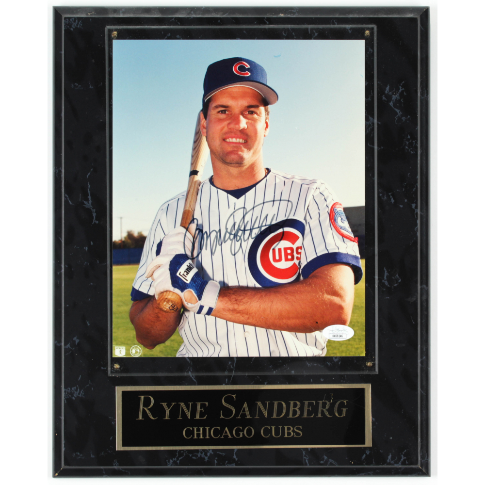 Ryne Sandberg Signed Cubs 12x15 Custom Plaque Display (JSA COA ...