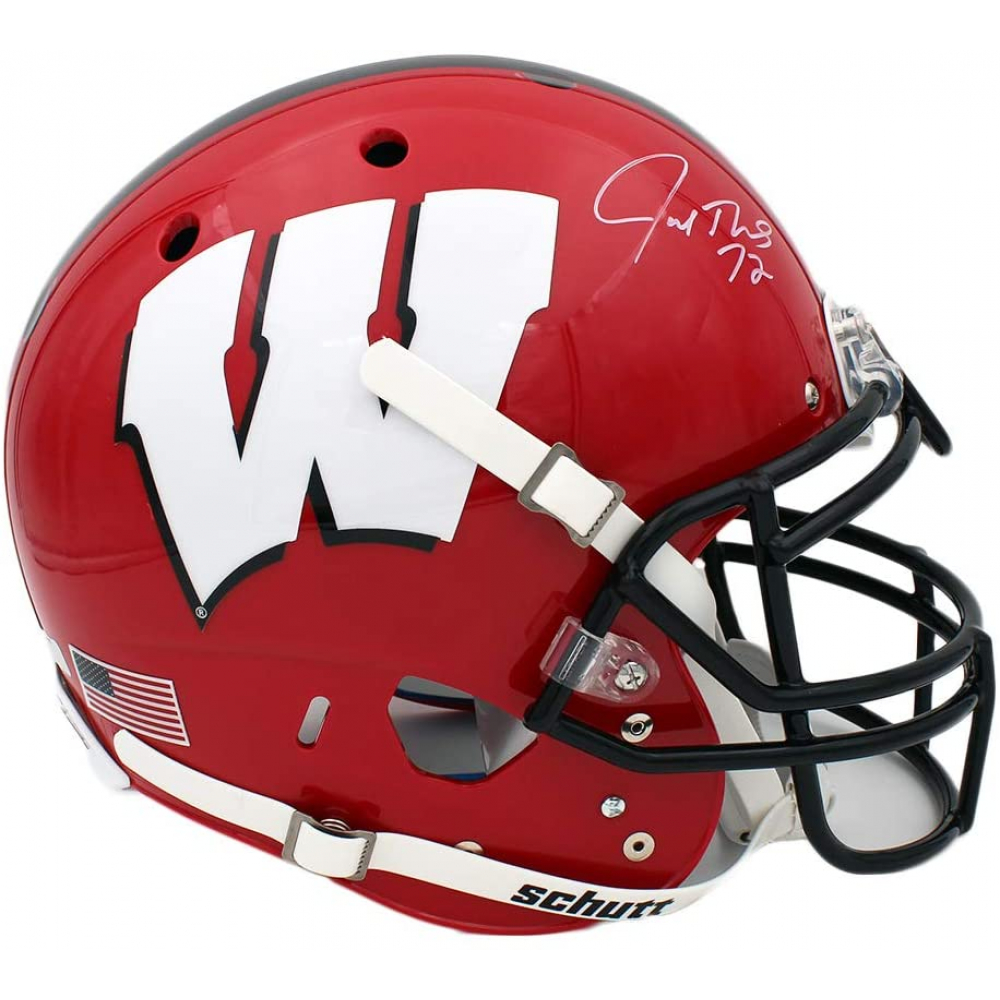 Joe Thomas Signed Wisconsin Badgers Full-Size Authentic On-Field Helmet ...