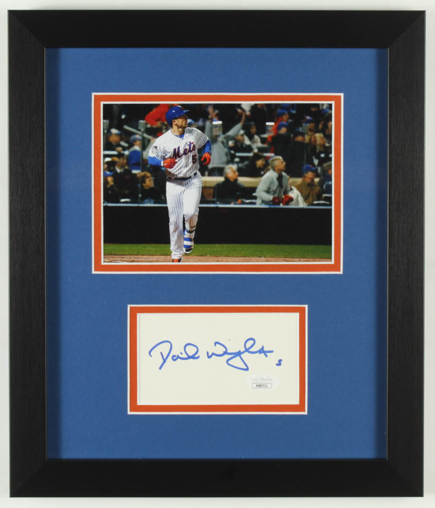 David Wright Signed Mets 12x14 Custom Framed Cut Card Display (JSA COA ...