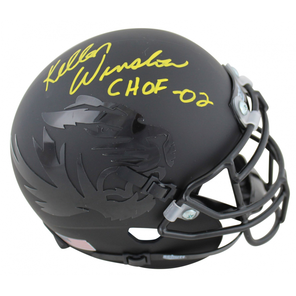 Kellen Winslow Signed Missouri Tigers Mini Helmet Inscribed "CHOF 02 ...