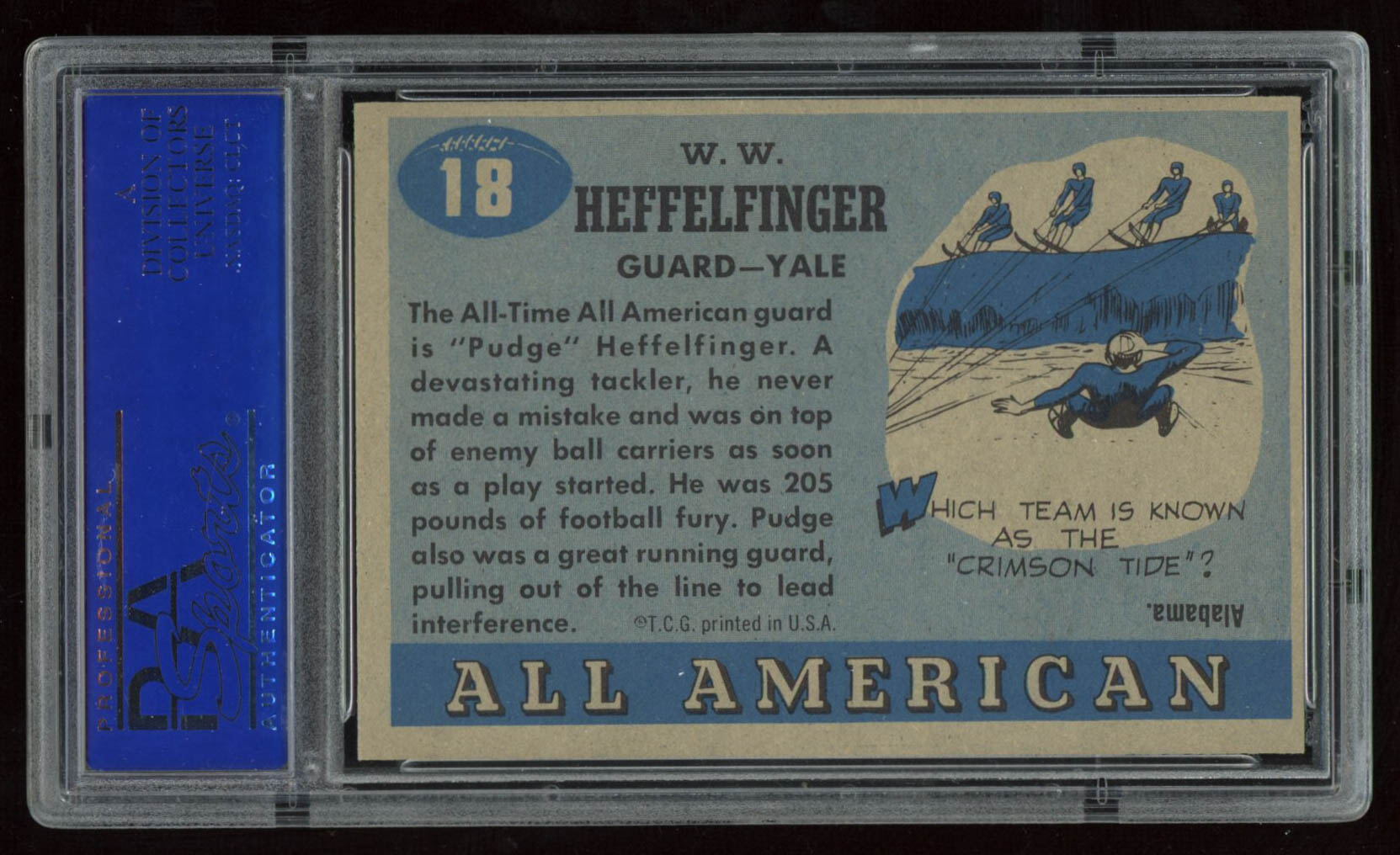 Pudge Heffelfinger 1955 Topps All American #18 RC (PSA 8) (OC ...