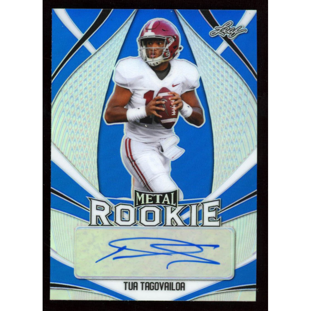 Tua Tagovailoa 2020 Leaf Metal Rookie Signature Blue Prizm Autograph # ...