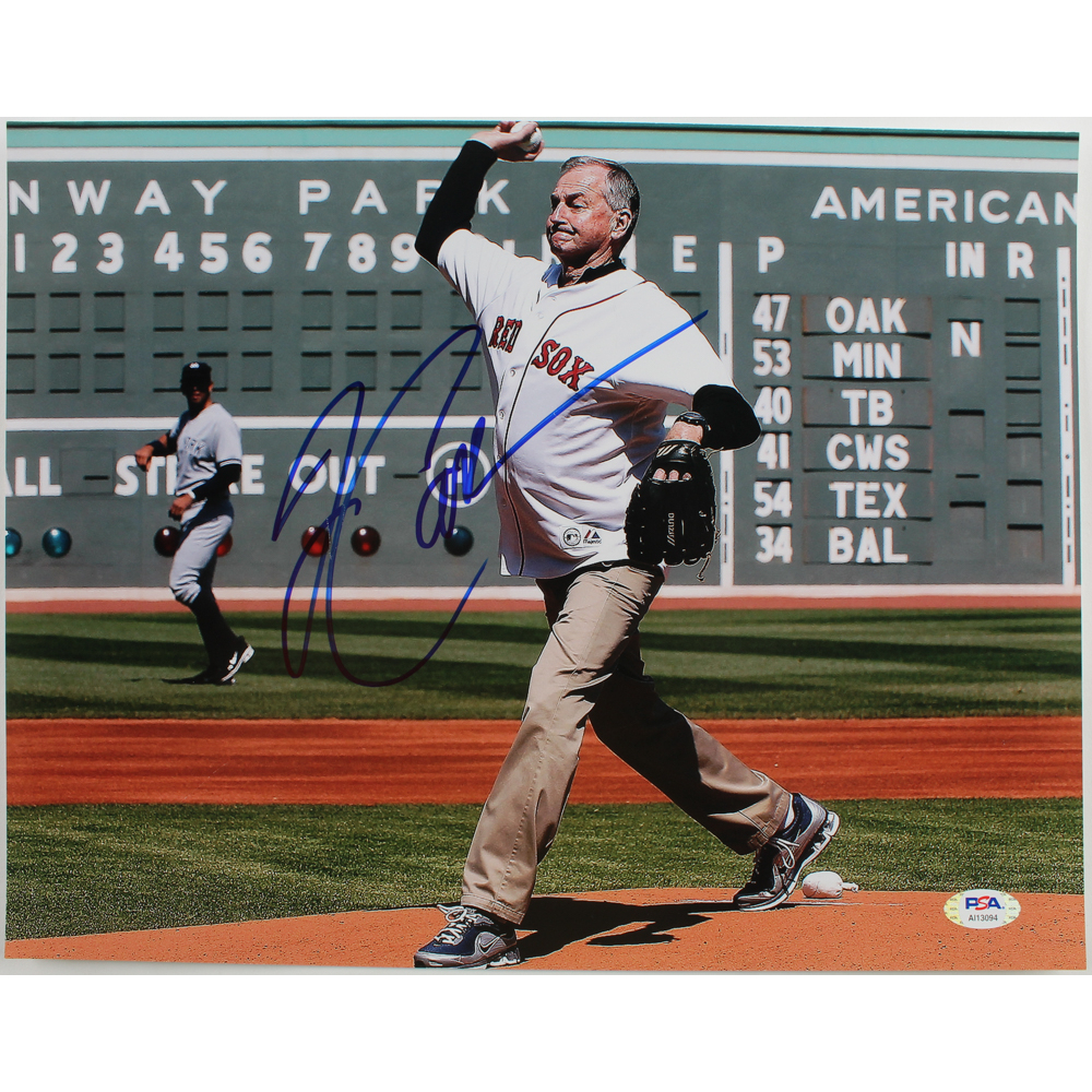 Jim Calhoun Signed Red Sox Ceremonial Pitch 11x14 Photo (PSA Hologram ...