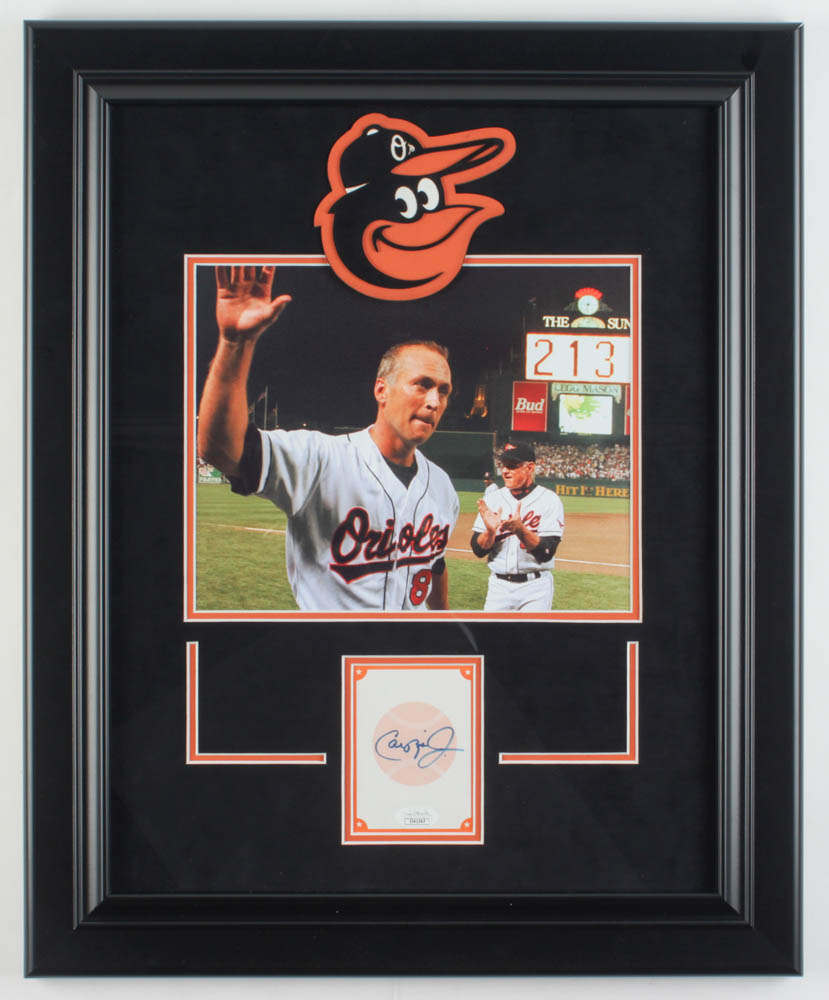 Cal Ripken Jr. Signed Orioles 17x21 Custom Framed Cut Display (JSA COA ...