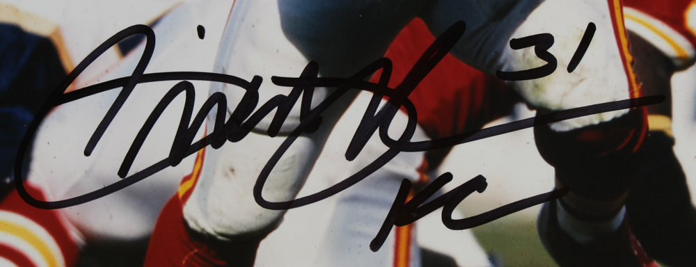 Priest Holmes Signed Chiefs 11x14 Photo Inscribed "KC" (PSA Hologram ...