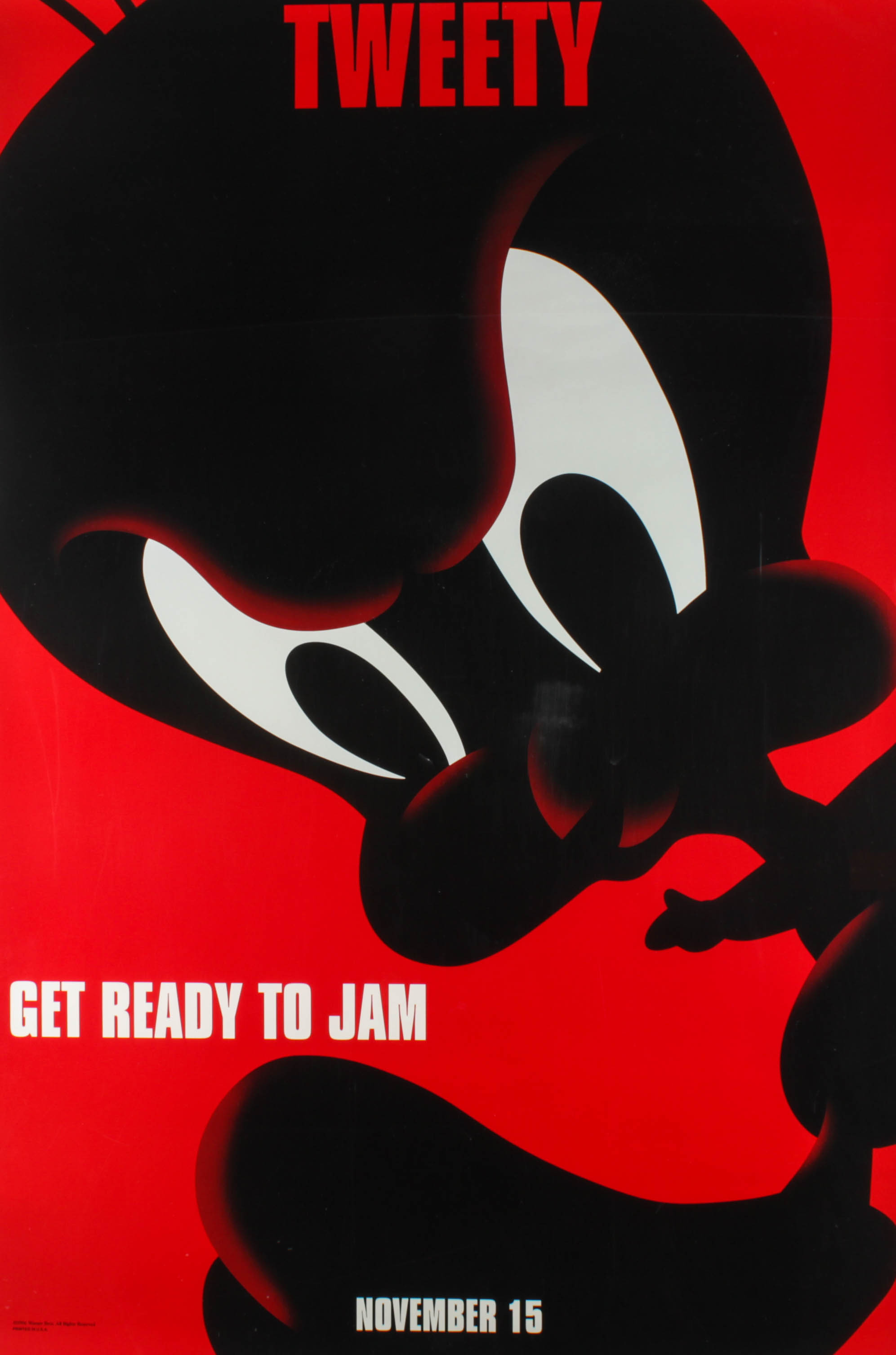 LE Tweety Bird "Space Jam" 27x40 Teaser Character Movie Poster ...