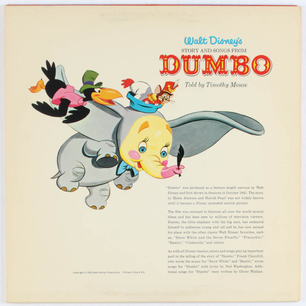 Vintage 1959 Walt Disney's "Dumbo" Vinyl Record Album | Pristine Auction
