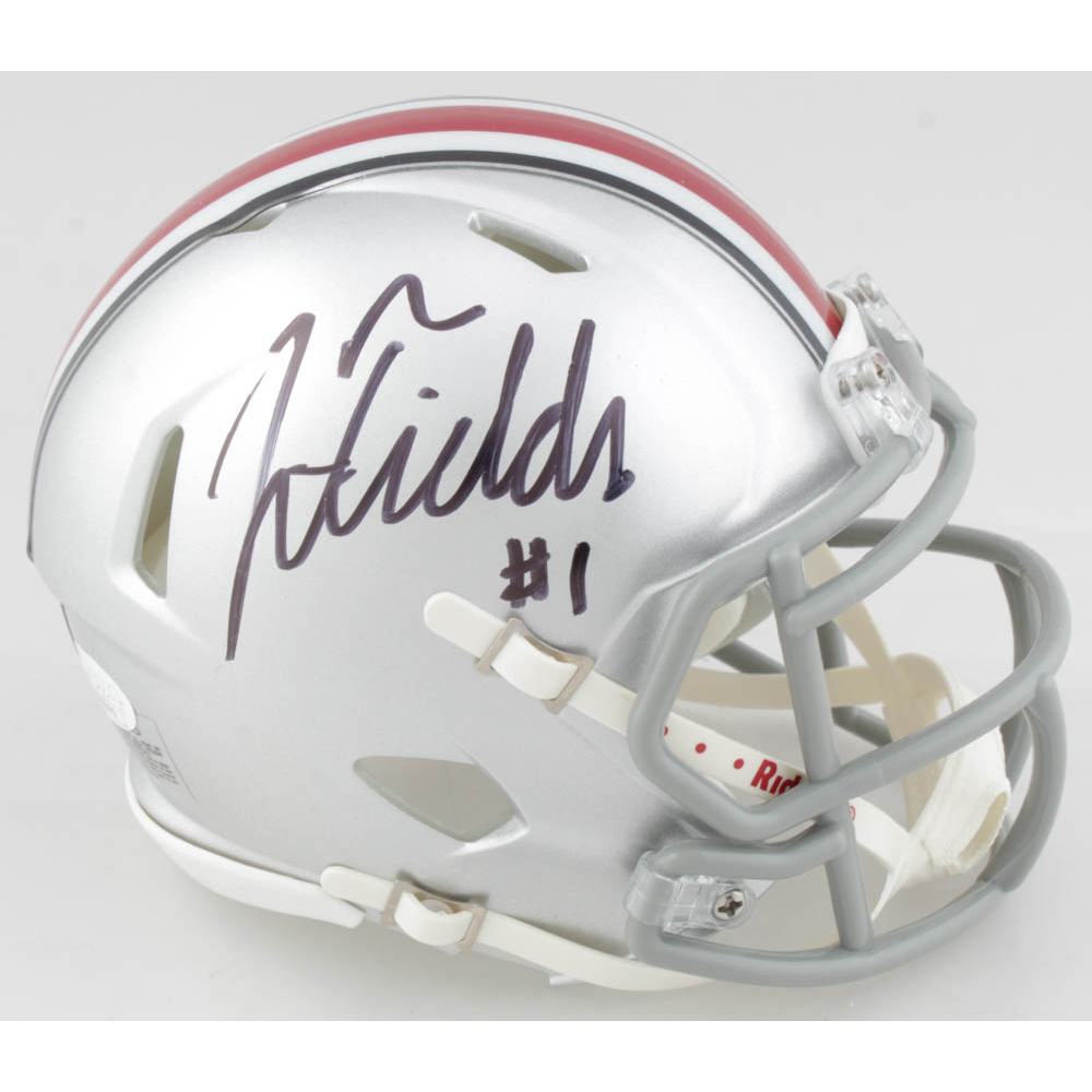 Justin Fields Signed Ohio State Buckeyes Speed Mini-Helmet (JSA COA ...