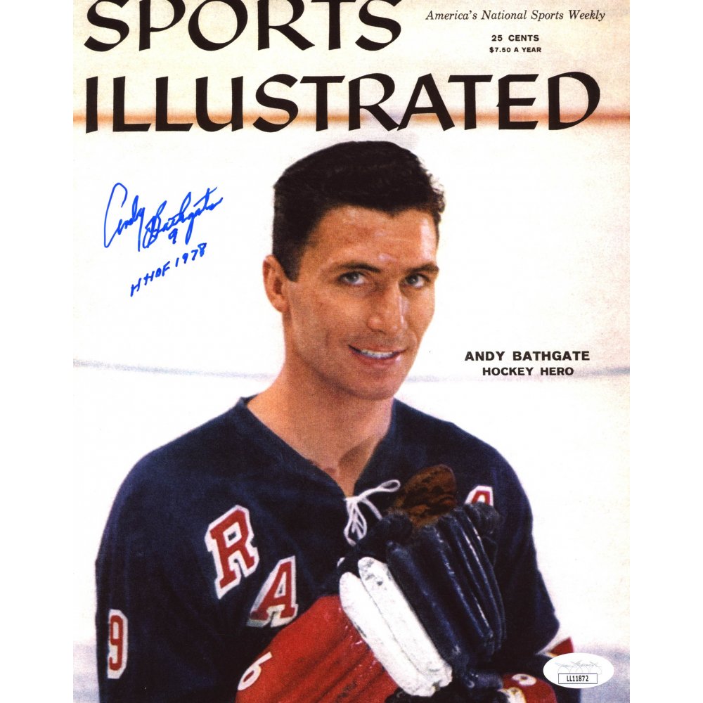 Andy Bathgate Signed Rangers 8x10 Photo Inscribed "HHOF 1978" (JSA COA ...
