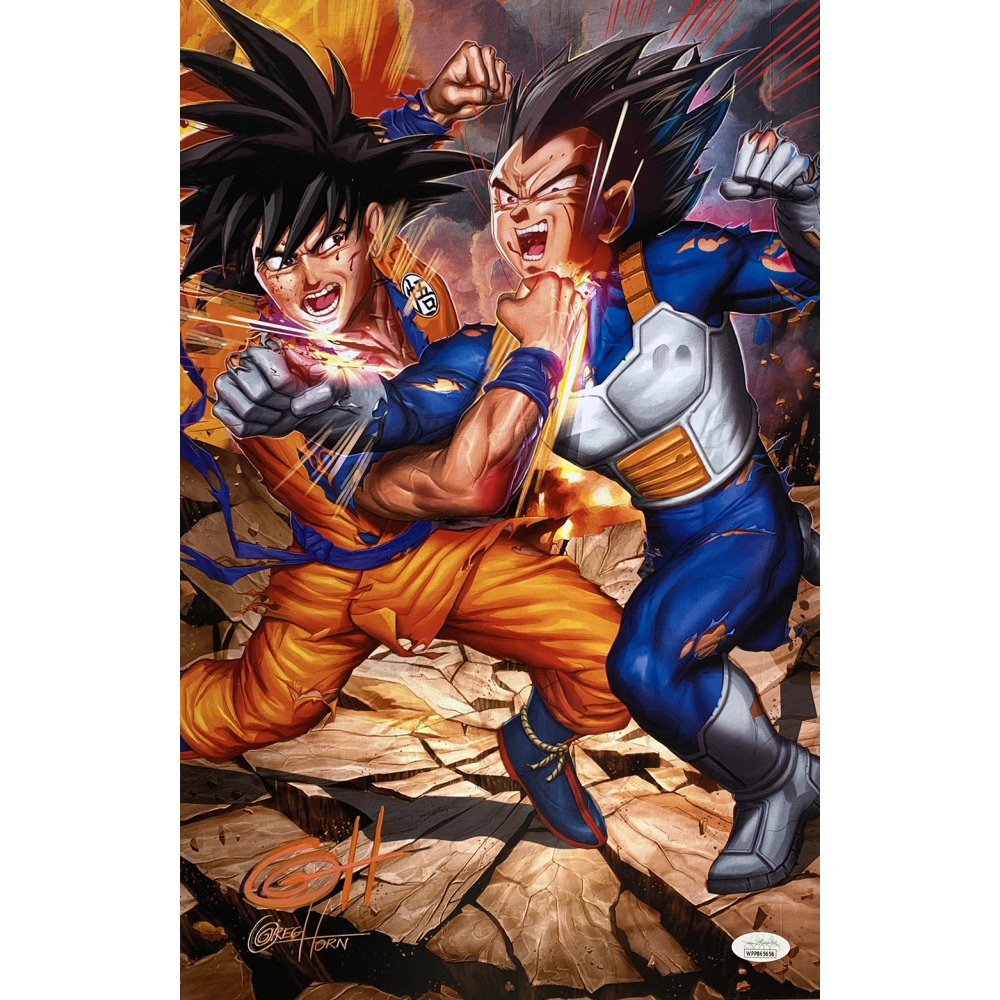 Greg Horn Signed "Dragon Ball Z: Goku vs. Vegeta" 11x17 Photo (JSA COA ...
