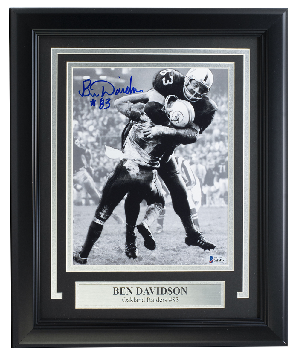 Ben Davidson Signed Raiders 11x14 Custom Framed Photo Display (Beckett ...