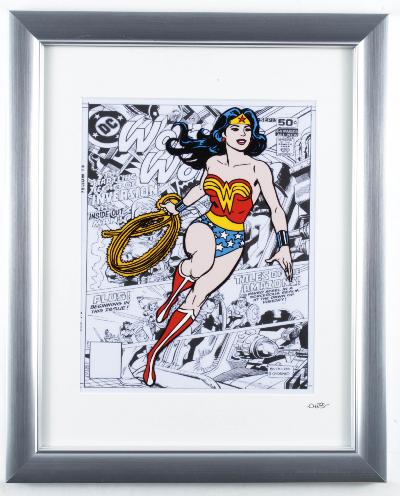 Wonder Woman 13x15 Custom Framed Hand-Painted Animation Cel Display ...