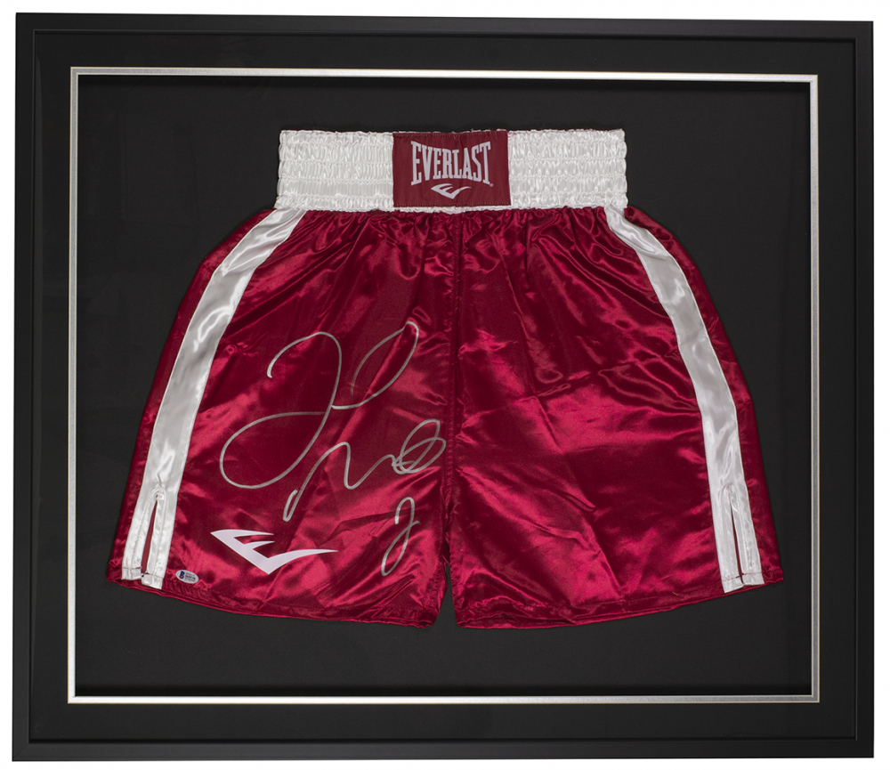 Floyd Mayweather Jr. Signed 32x36 Custom Framed Boxing Trunks Display ...