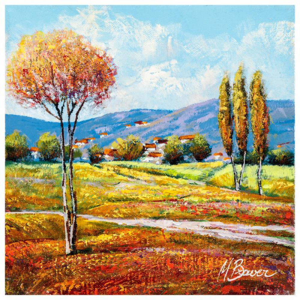 Mark Braver Signed "Clarity and Landscape" 9x9 Original Oil Painting on ...