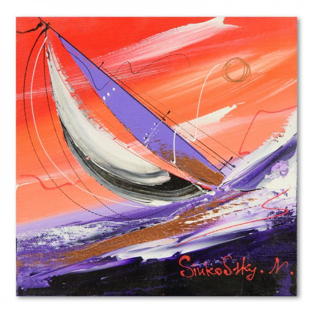 Natalia Sinkovsky Signed 9x9 Original Acrylic Painting on Canvas ...