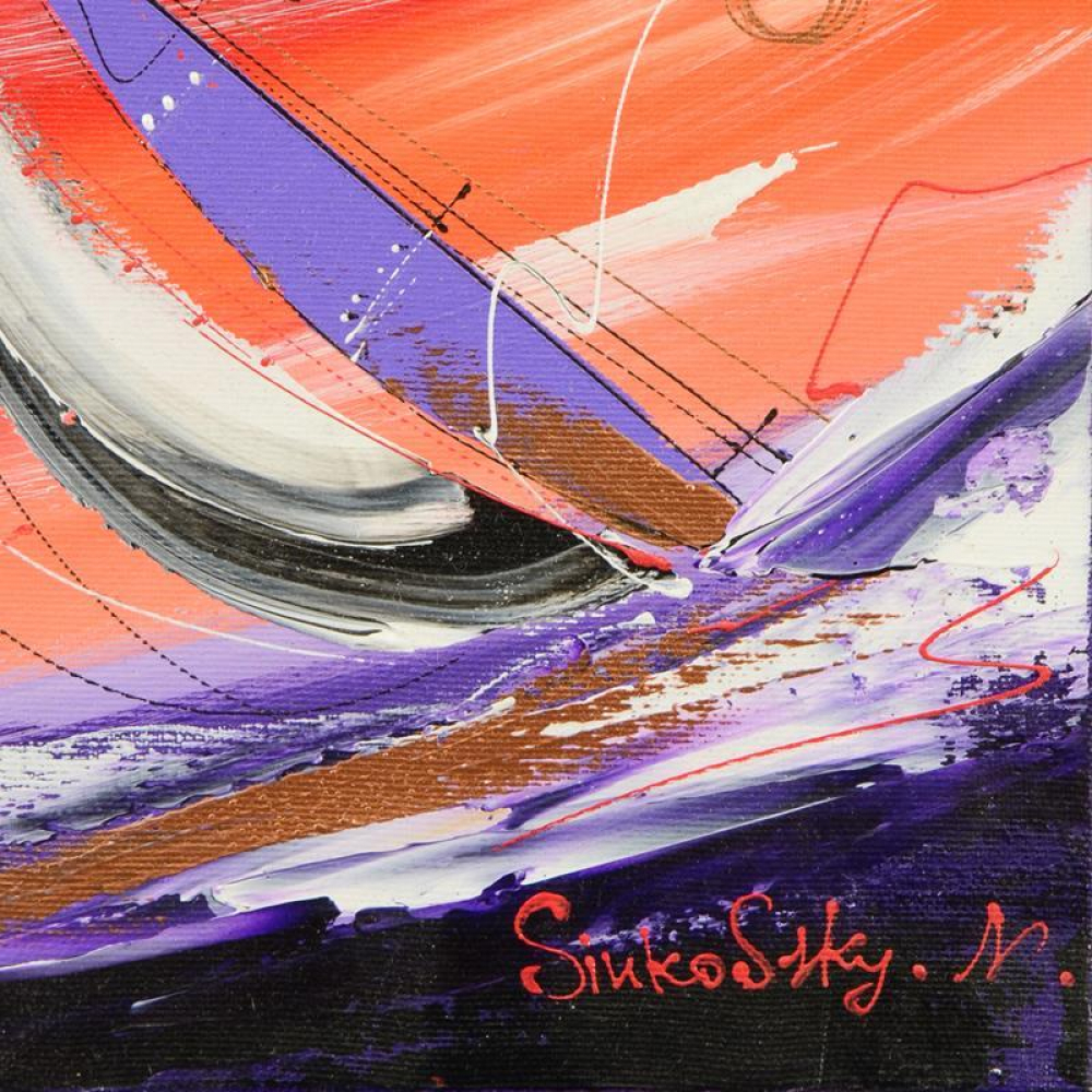 Natalia Sinkovsky Signed 9x9 Original Acrylic Painting on Canvas ...