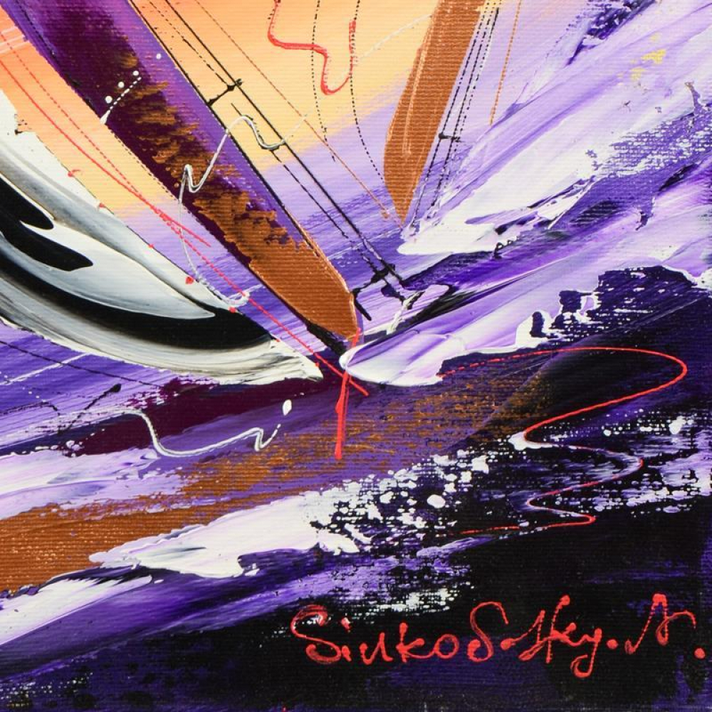 Natalia Sinkovsky Signed "Subtle Touch of Wind" 12x12 Original Acrylic ...