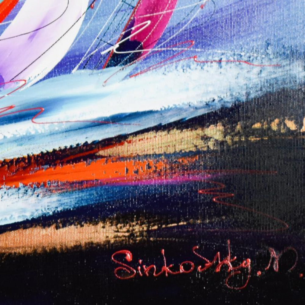 Natalia Sinkovsky Signed “Untitled” 16x20 Original Acrylic Painting on ...