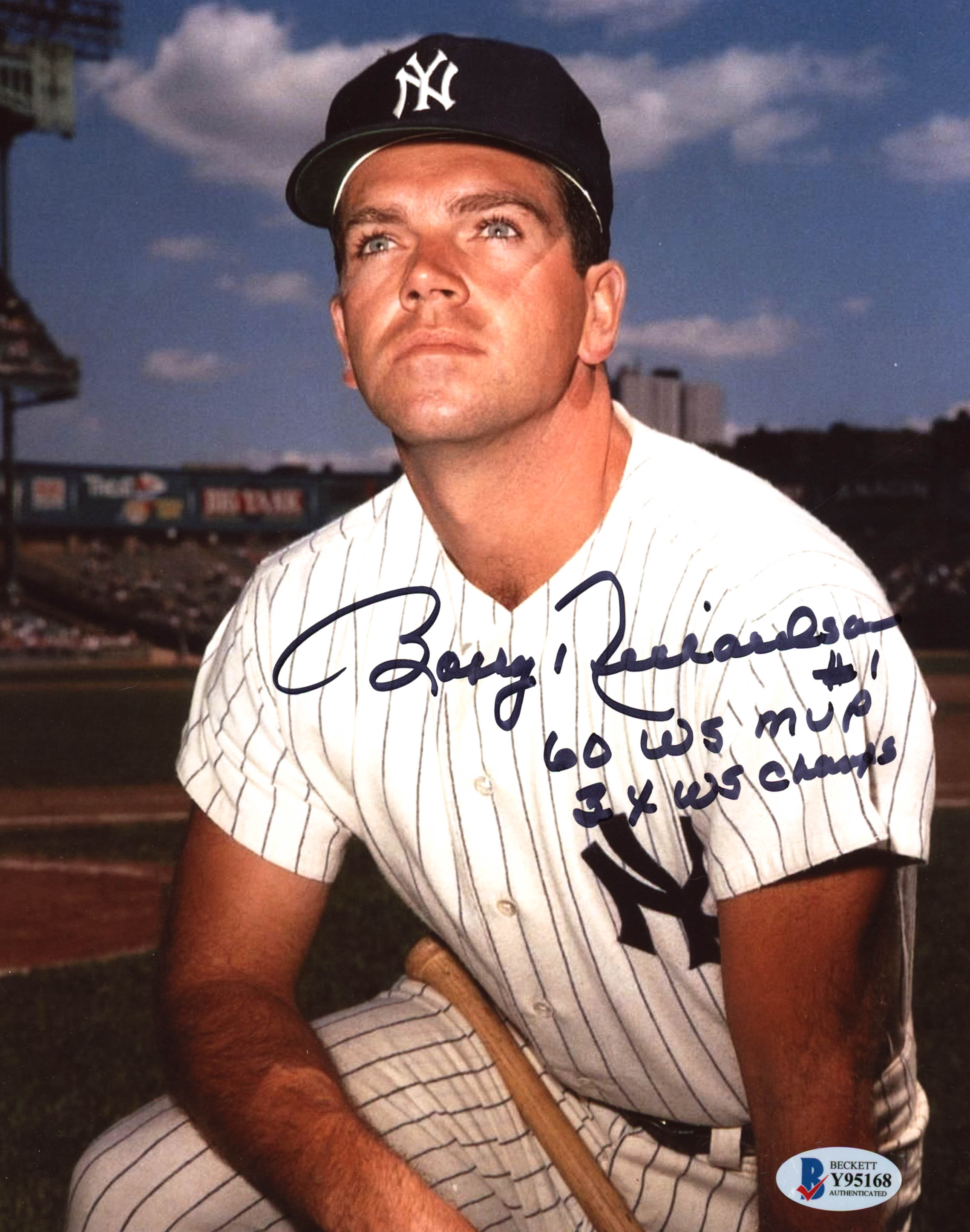 Bobby Richardson Signed Yankees 8x10 Photo Inscribed "60 WS MVP" & "3x ...
