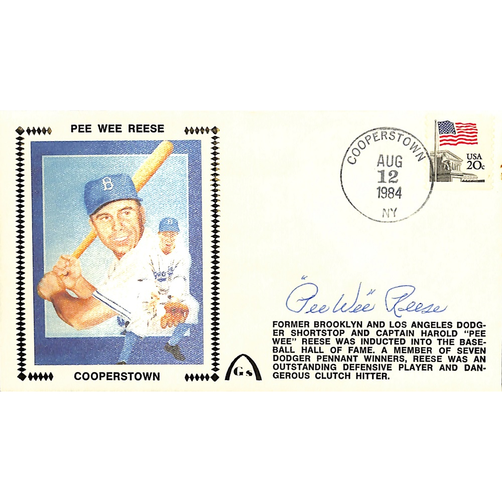 Pee Wee Reese Signed Dodgers Envelope (Beckett) | Pristine Auction
