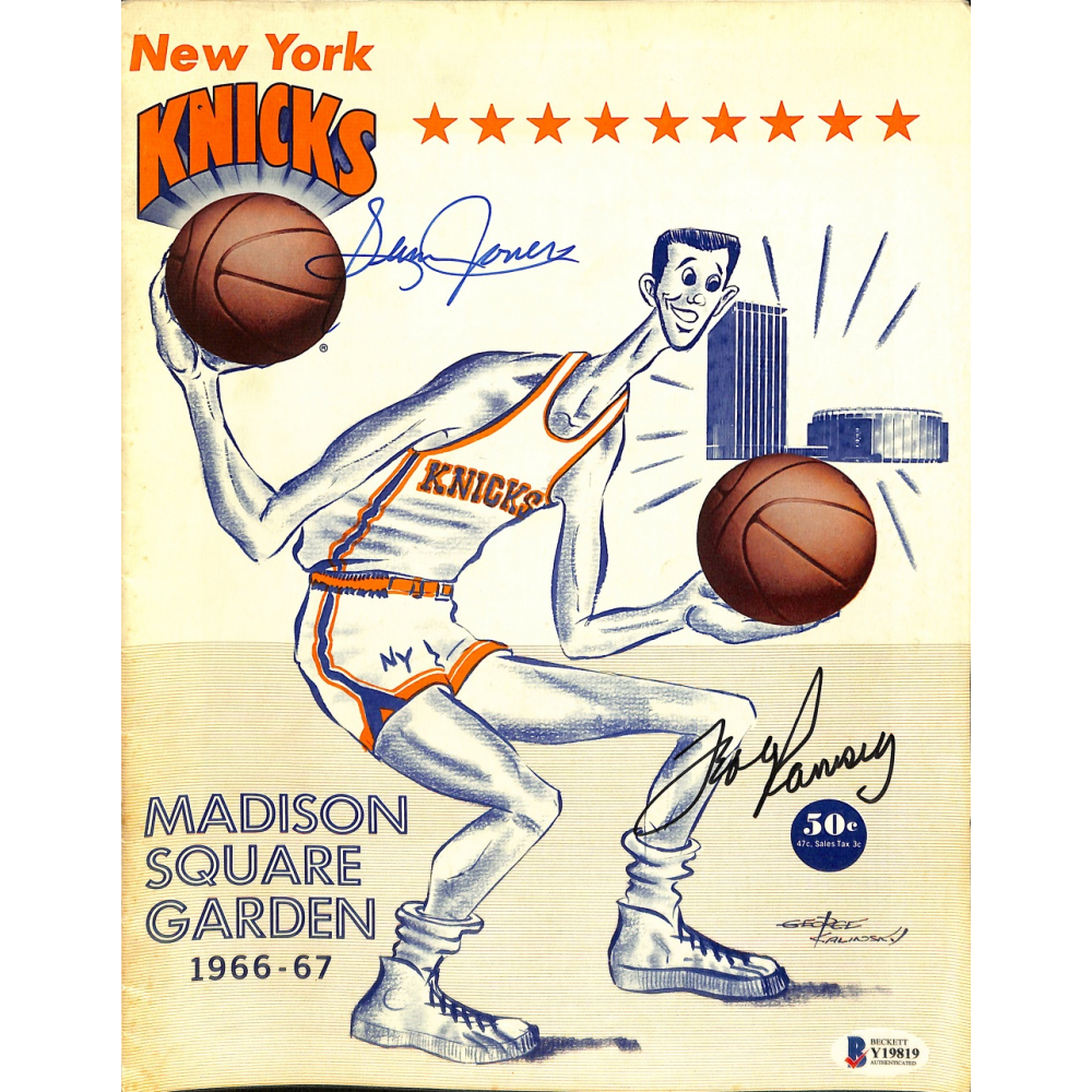 Sam Jones & Frank Ramsey Signed Knicks Magazine (Beckett) | Pristine ...