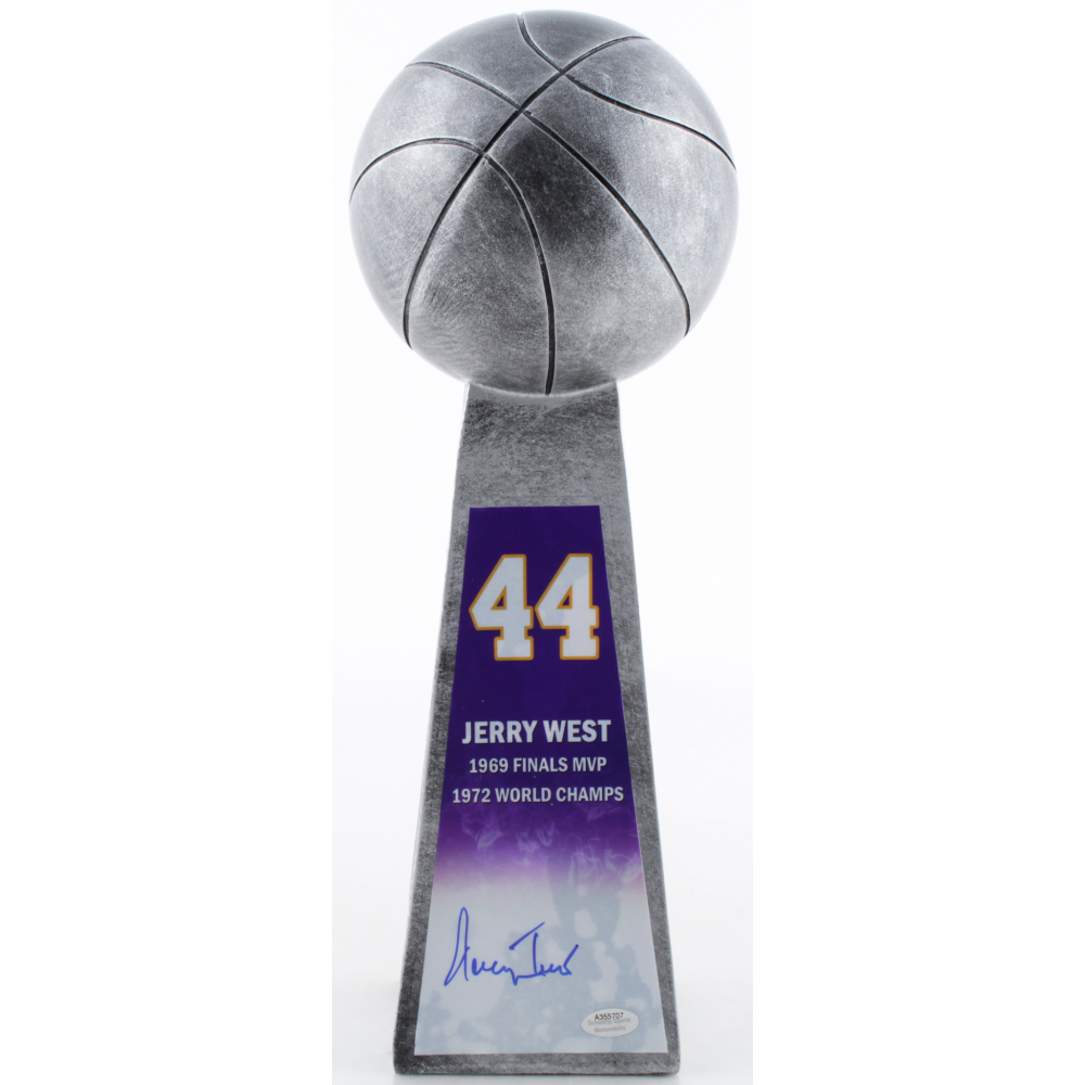 Jerry West Signed 14” Basketball Championship Trophy (Schwartz Sports ...