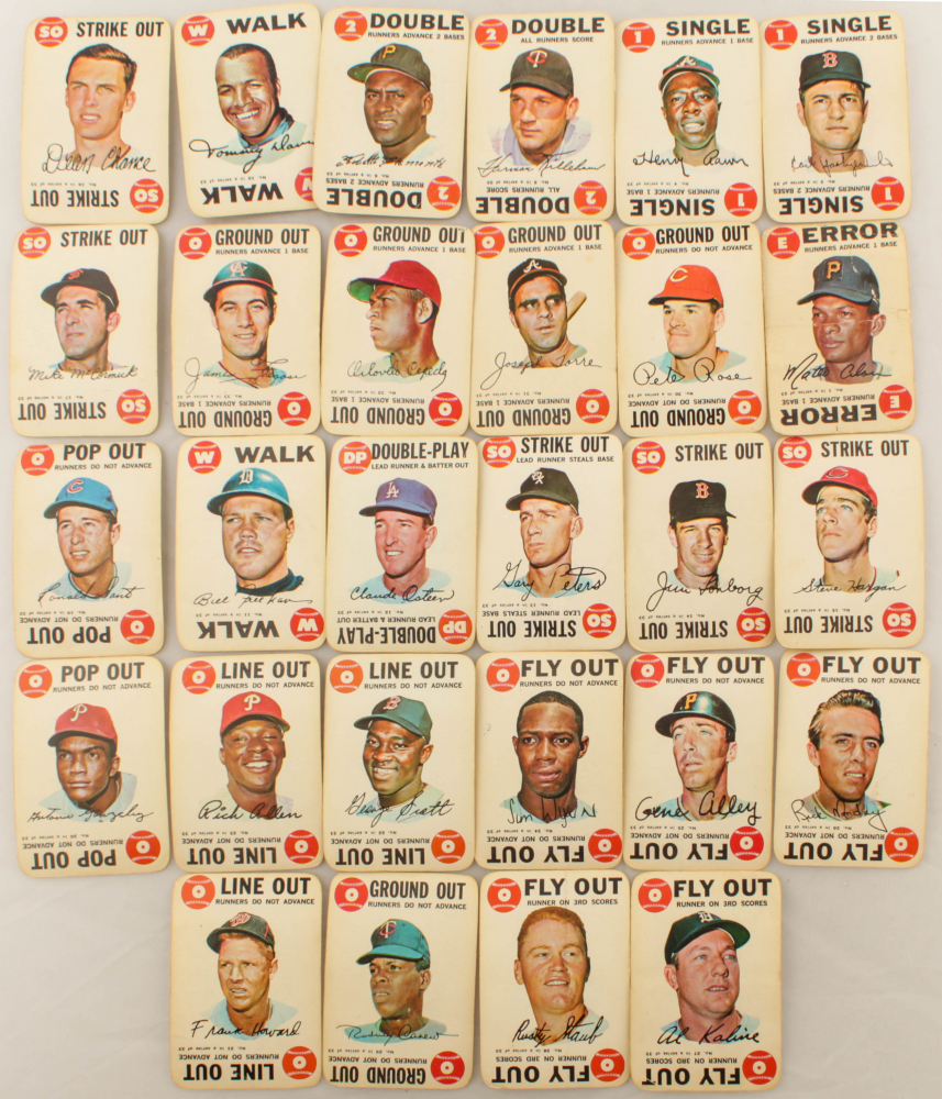 1968 Topps Game Complete Set of (33) Baseball Cards with #8 Willie Mays ...