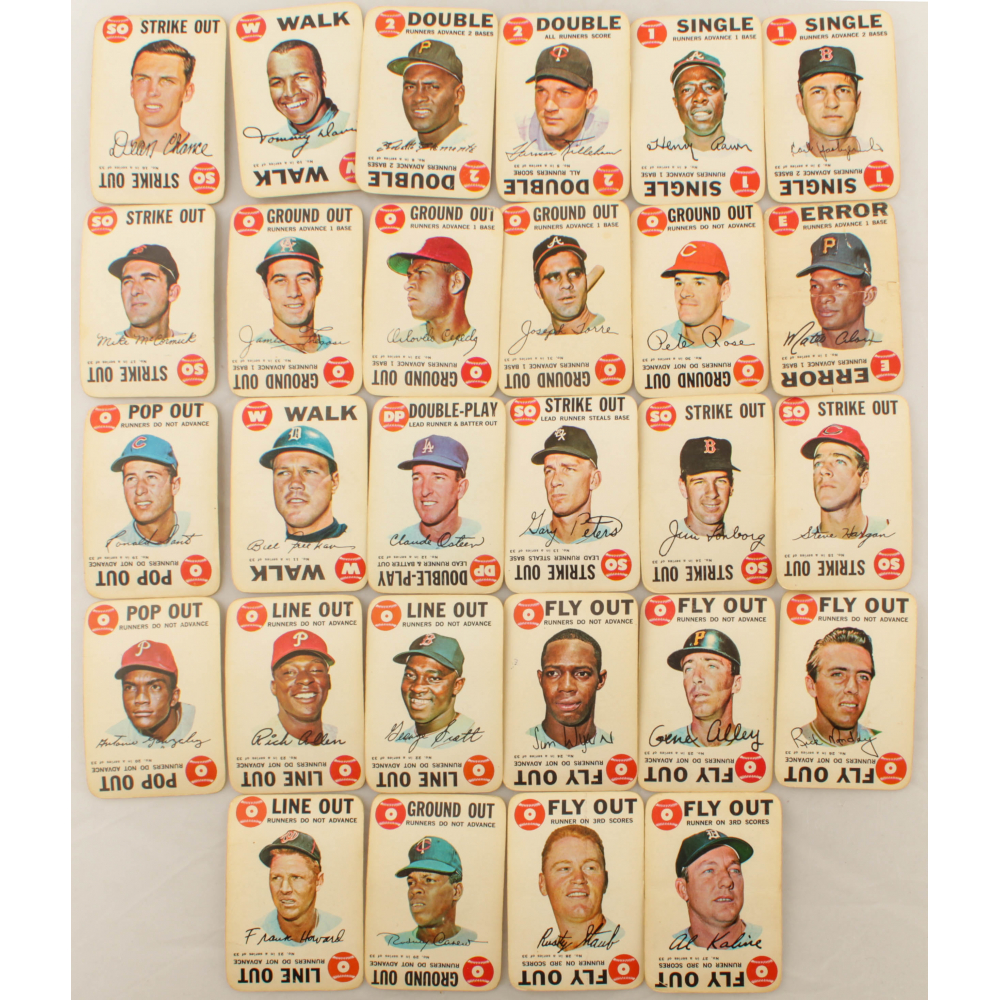 1968 Topps Game Complete Set of (33) Baseball Cards with #8 Willie Mays ...