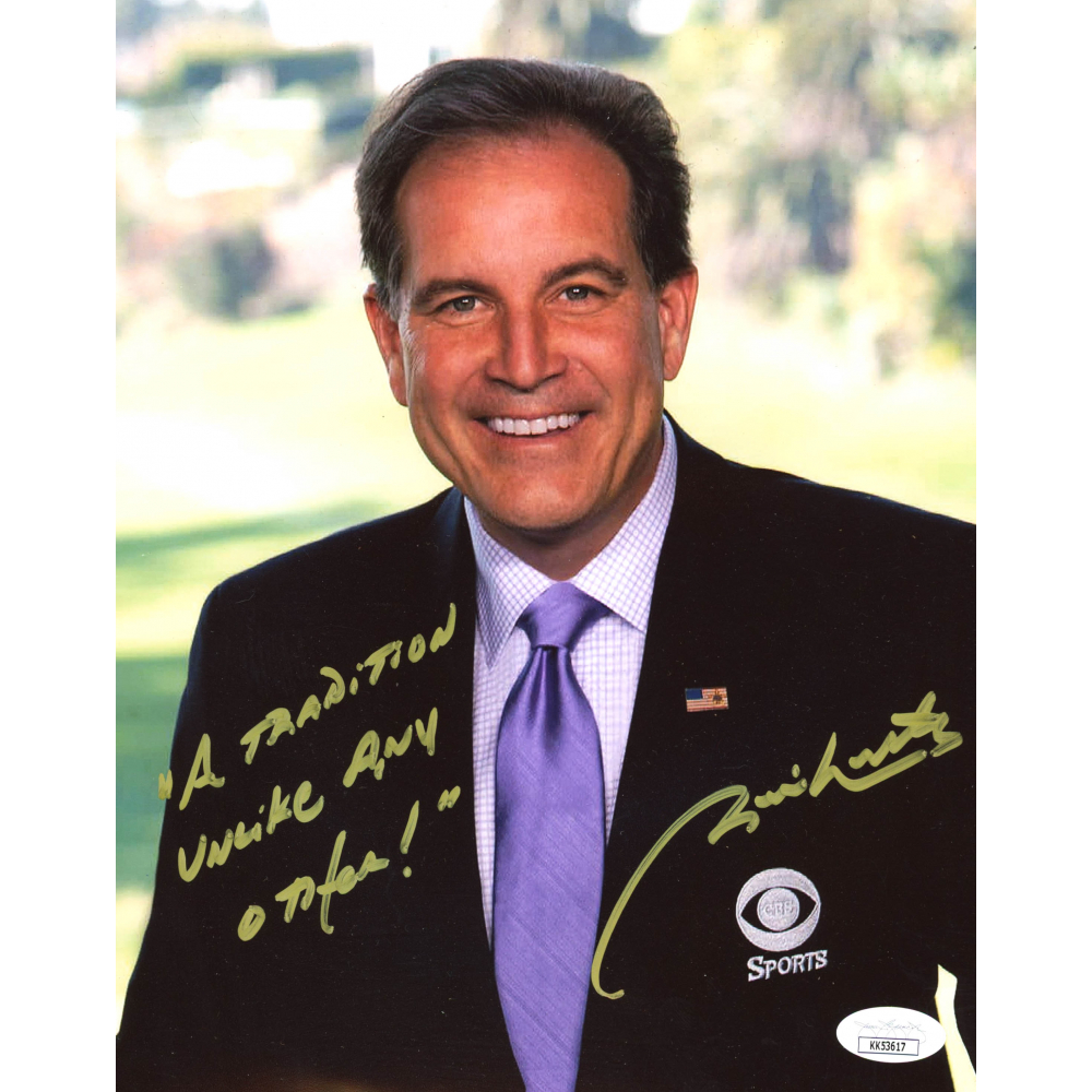 Jim Nantz Signed 8x10 Photo Inscribed "A Tradition Unlike Any Other ...