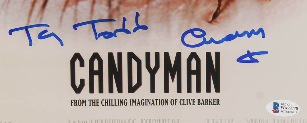 Tony Todd Signed "Candyman" 11x17 Movie Poster Inscribed "Candyman ...