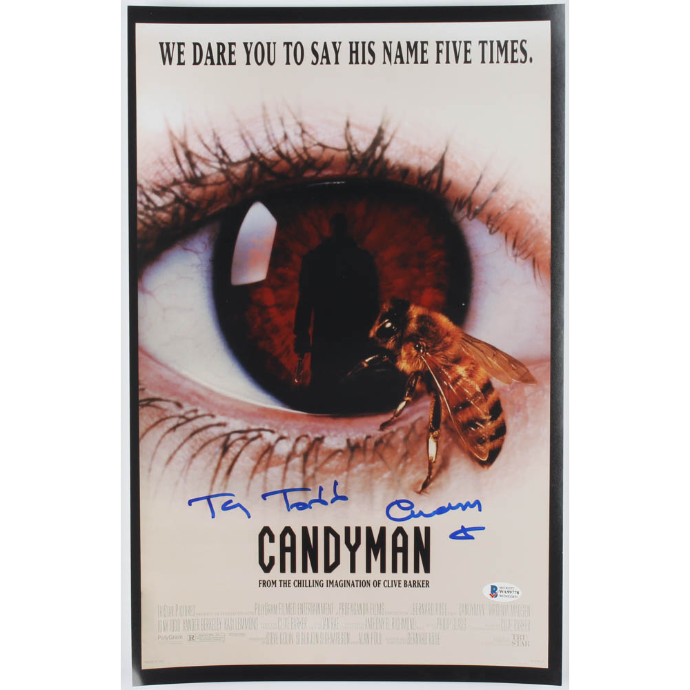 Tony Todd Signed "Candyman" 11x17 Movie Poster Inscribed "Candyman ...