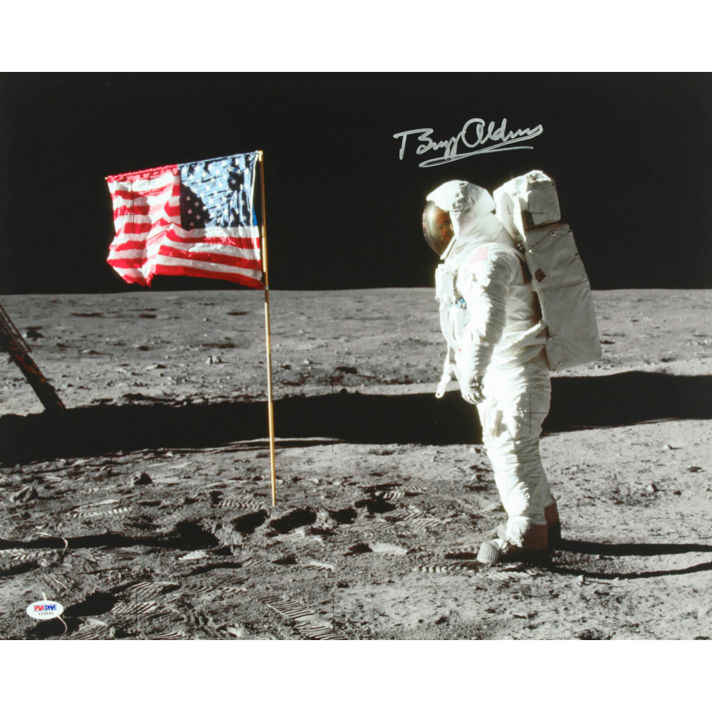 Buzz Aldrin Signed 16x20 Photo (PSA COA) | Pristine Auction