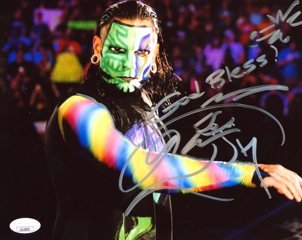 Jeff Hardy Signed WWE 8x10 Photo Inscribed "God Bless!" (JSA COA ...