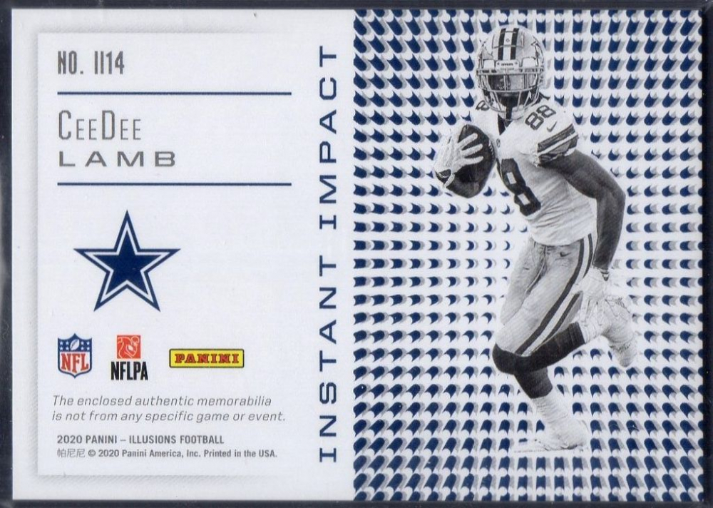 CeeDee Lamb 2020 Illusions Instant Impact Rookie Jersey Card #II14 ... CeeDee Lamb 2020 Illusions Instant Impact Rookie Jersey Card #II14 ...