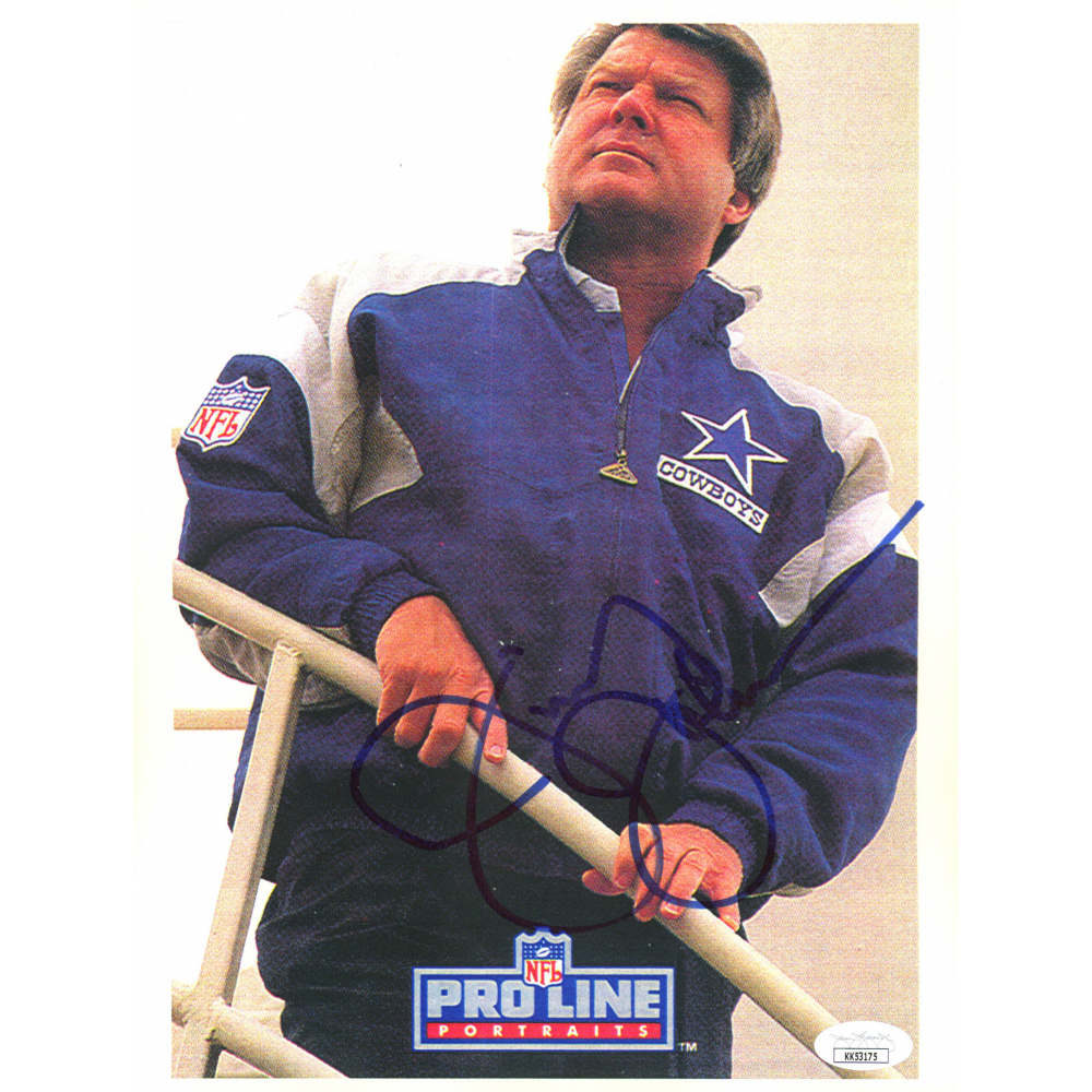 Jimmy Johnson Signed Cowboys 8.5x11 Photo (JSA COA) | Pristine Auction