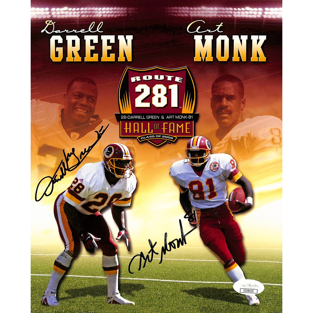 Darrell Green & Art Monk Signed Redskins 8x10 Photo (JSA COA ...