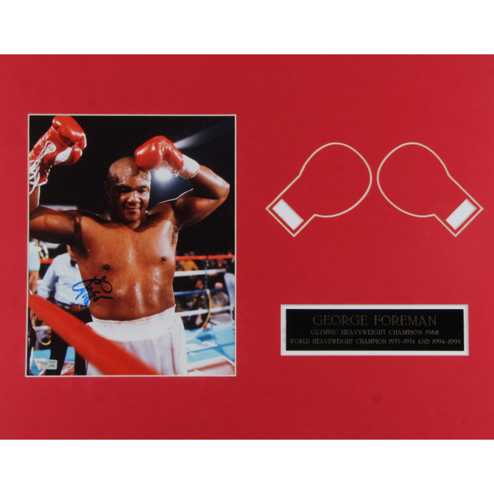 George Foreman Signed 16x20 Custom Matte Photo Display (Fanatics ...