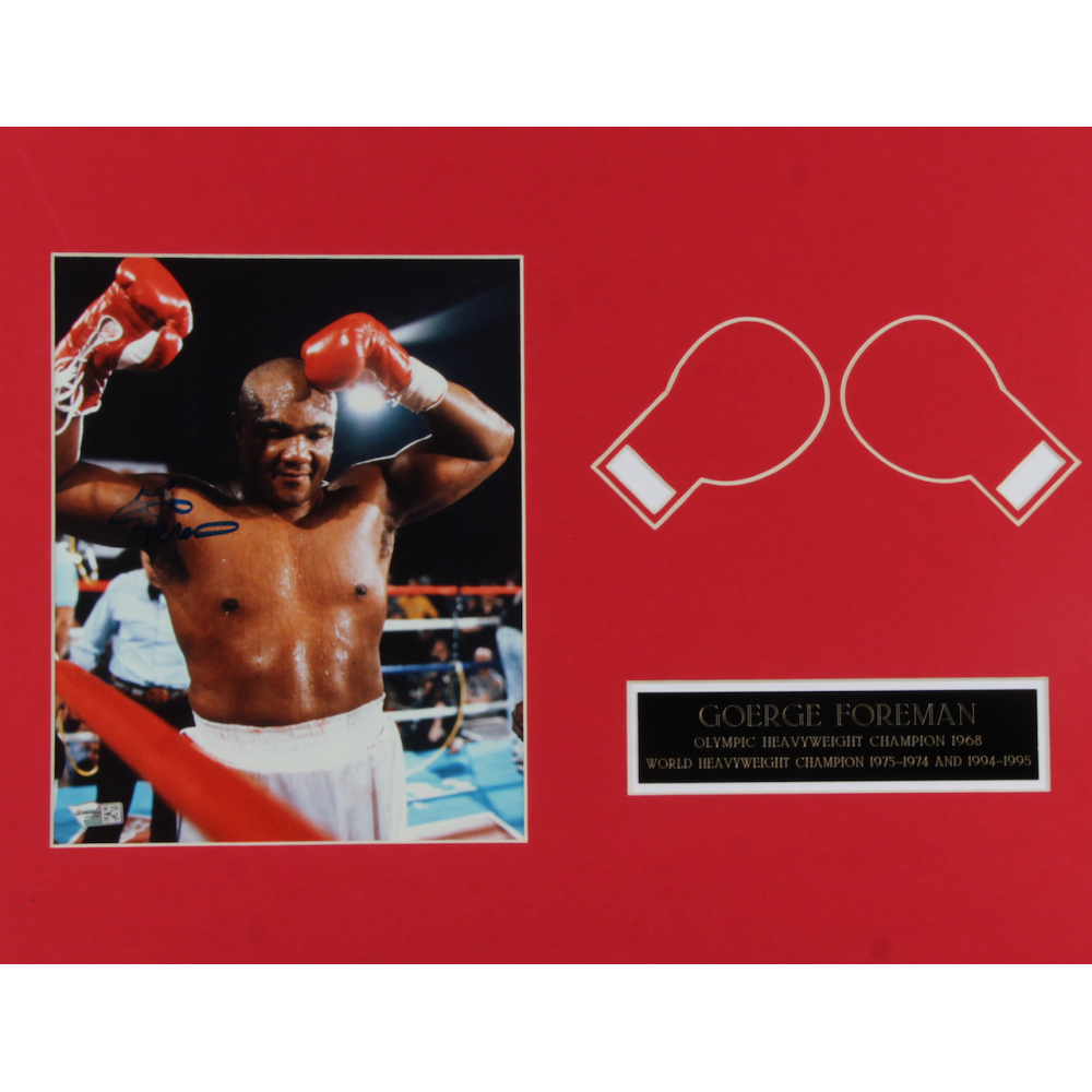 George Foreman Signed 16x20 Custom Matte Photo Display (Fanatics ...