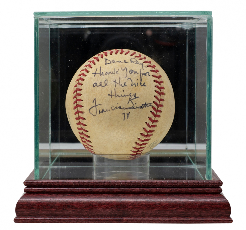 Frank Sinatra Signed OAL Baseball Inscribed "Thank You For All the Nice ...