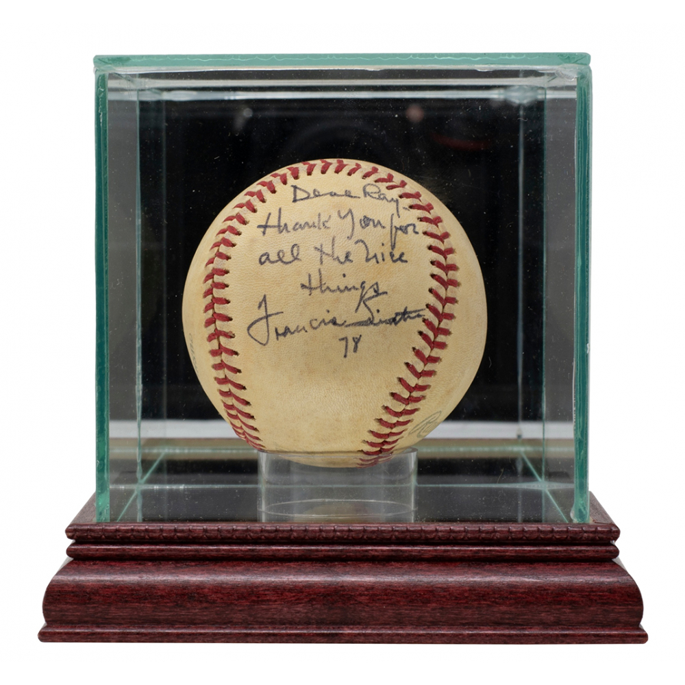 Frank Sinatra Signed OAL Baseball Inscribed "Thank You For All the Nice ...