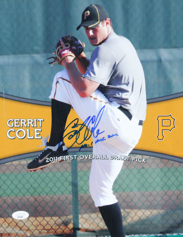 Gerrit Cole Signed Pirates 11x14 Photo Inscribed "No. 1 Pick 2012" (JSA ...